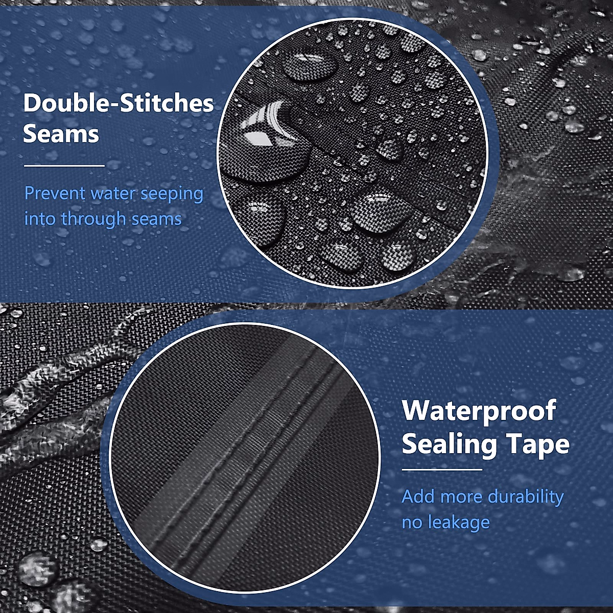 STARTWO Patio Furniture Covers, 4 Piece Heavy Duty Waterproof Outdoor Furniture Cover with Windproof Buckle Strap, Rattan Wicker Patio Furniture Set Cover for Couch Chair, Black