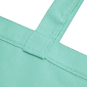 Augbunny 100% Cotton Canvas Shopping Tote Bag Grocery Bag 4-pack