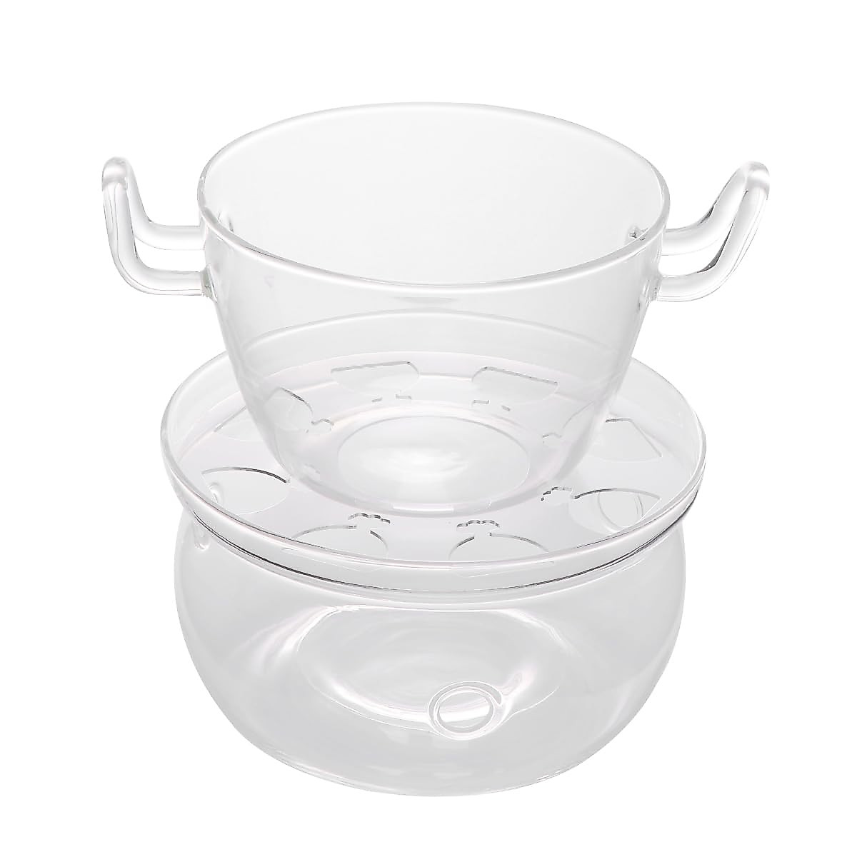 jojofuny 1 Set Double Boiler Pot Set for Melting Chocolate Clear Glass Chocolate Melting Pot - Melting Heat Proof Bowl for Cheese Butter Candy Candle