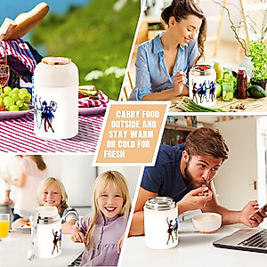 Ballerina Dancing Kids Womens Lunch Insulated Jar with Spoon 17oz/500ml Hot Food Storage Stainless Steel Vacuum Vacuum Insulated Thermal Lunch for Keep Food Warm