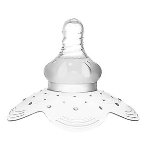 Ourobot breast shield Double Layer nipple protection cover anti bite breast patch breast shield assisted breast feeding nipple protection (Conventional white)