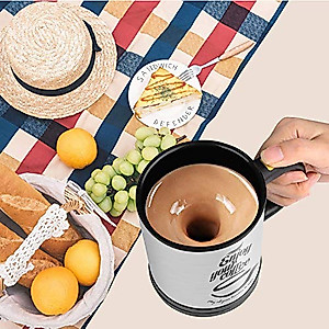 AZFUNN Self Stirring Coffee Mug - Self Stirring, Electric Stainless Steel Automatic Self Mixing Cup and Mug- Cute & Funny, Best for Morning, Travelling, Home, Office, Men and Women