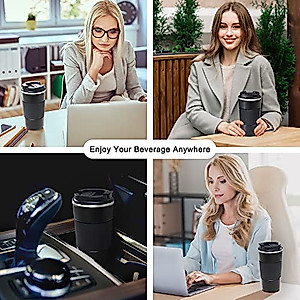 Coffee Travel Mug,17OZ Double Walled Insulated Vacuum Coffee Tumbler With Leakproof Flip Insulated Coffee Mug, For Hot And Cold Water Coffee And Tea In Travel Car Office School Camping (Black, 17OZ)