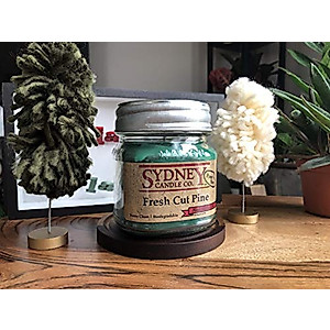 Sydney Candle Co. Fall Candles | Soy Mason Jar Candle | Fall Scented Candles for Home | Holiday Candle (7.5 oz) (Fresh Cut Pine)