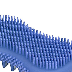 Silicone Body Scrubber Scrub Bath Double Sided Massage Brush Shampoo Bather Bath Brush Brush Tool Household Brush Scrubby Silicon Body Scrubber Washing Scrubbing Double Side Shower Body Sprays (Blue)