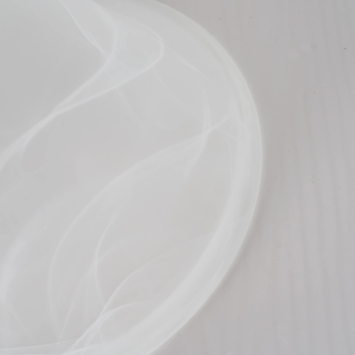 SHENGQINGTOP 12"D Alabaster Glass Domed Shade with 1.65" Opening, Pendant Light Cover, Lighting Fixture Replacement