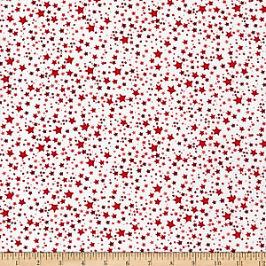 Kaufman How The Grinch Stole Christmas Stars Red, Fabric by the Yard