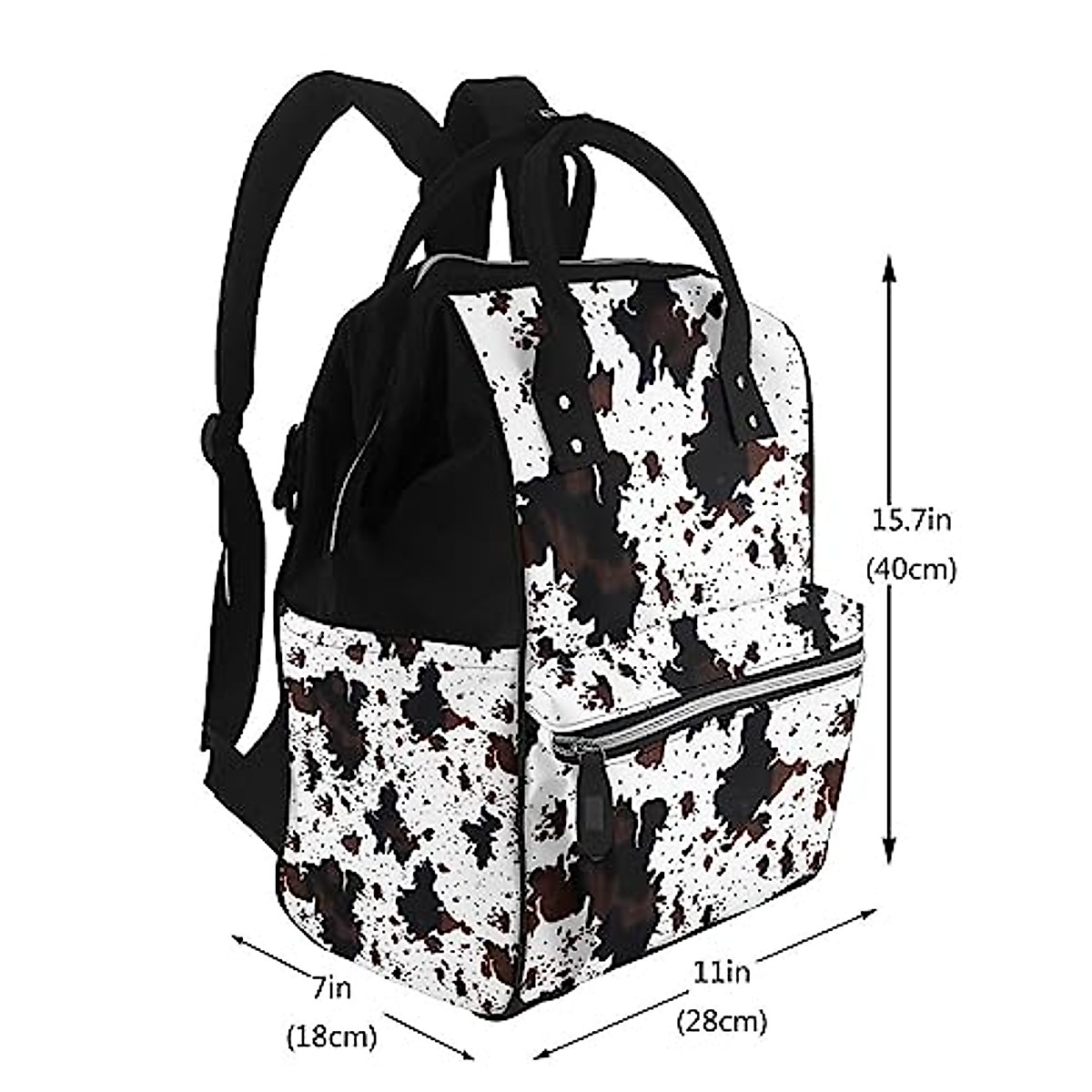 Vbcdgfg cow print Diaper Bag Backpack Large Capacity Nappy Bag for boy girl baby mom and Dad，Multi Functions Nursing Bag