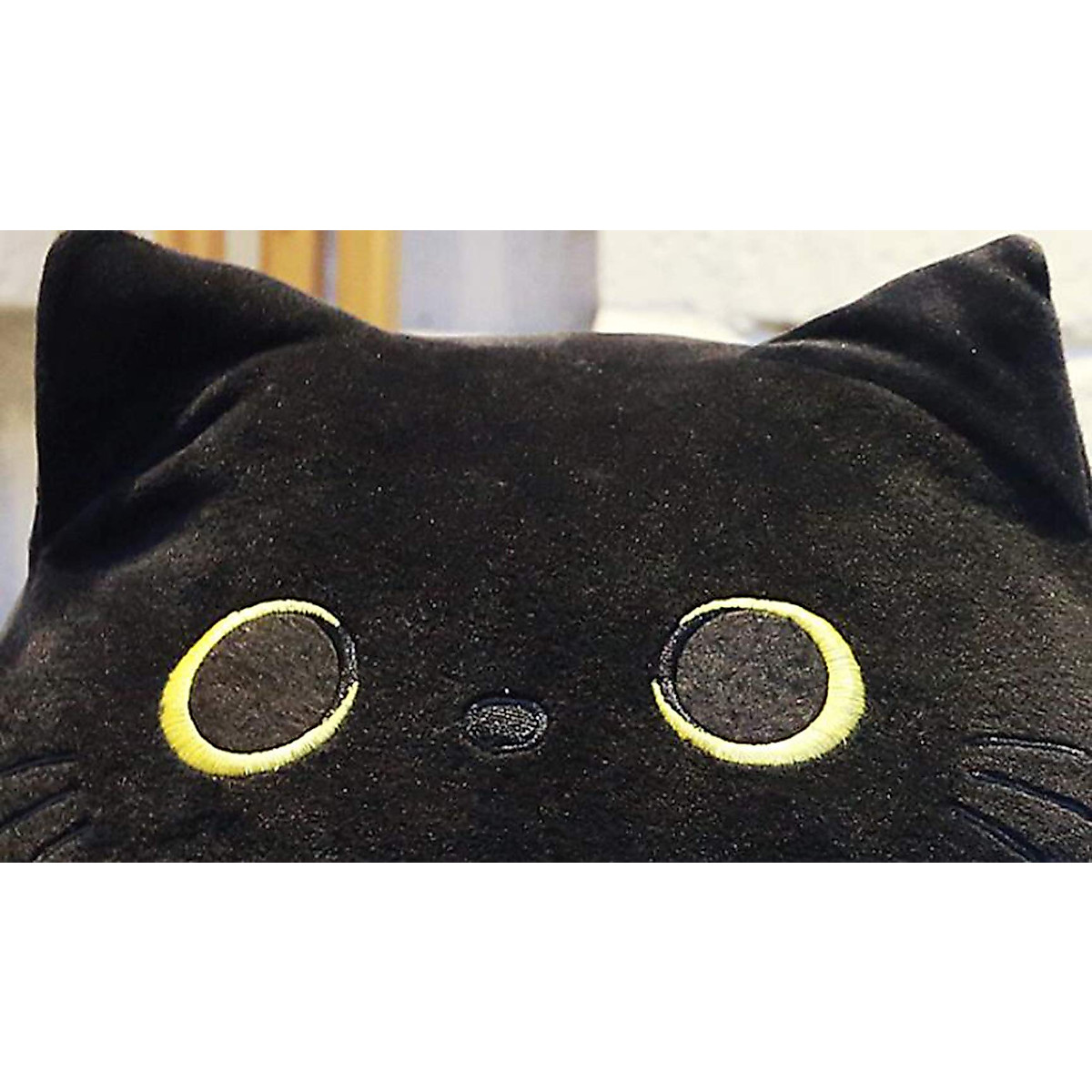 Gardening Spring-Plush Toy Black Cat Plush Toy Creative Cat Shape Pillow Gift Animal Dolls (40CM/15.74")