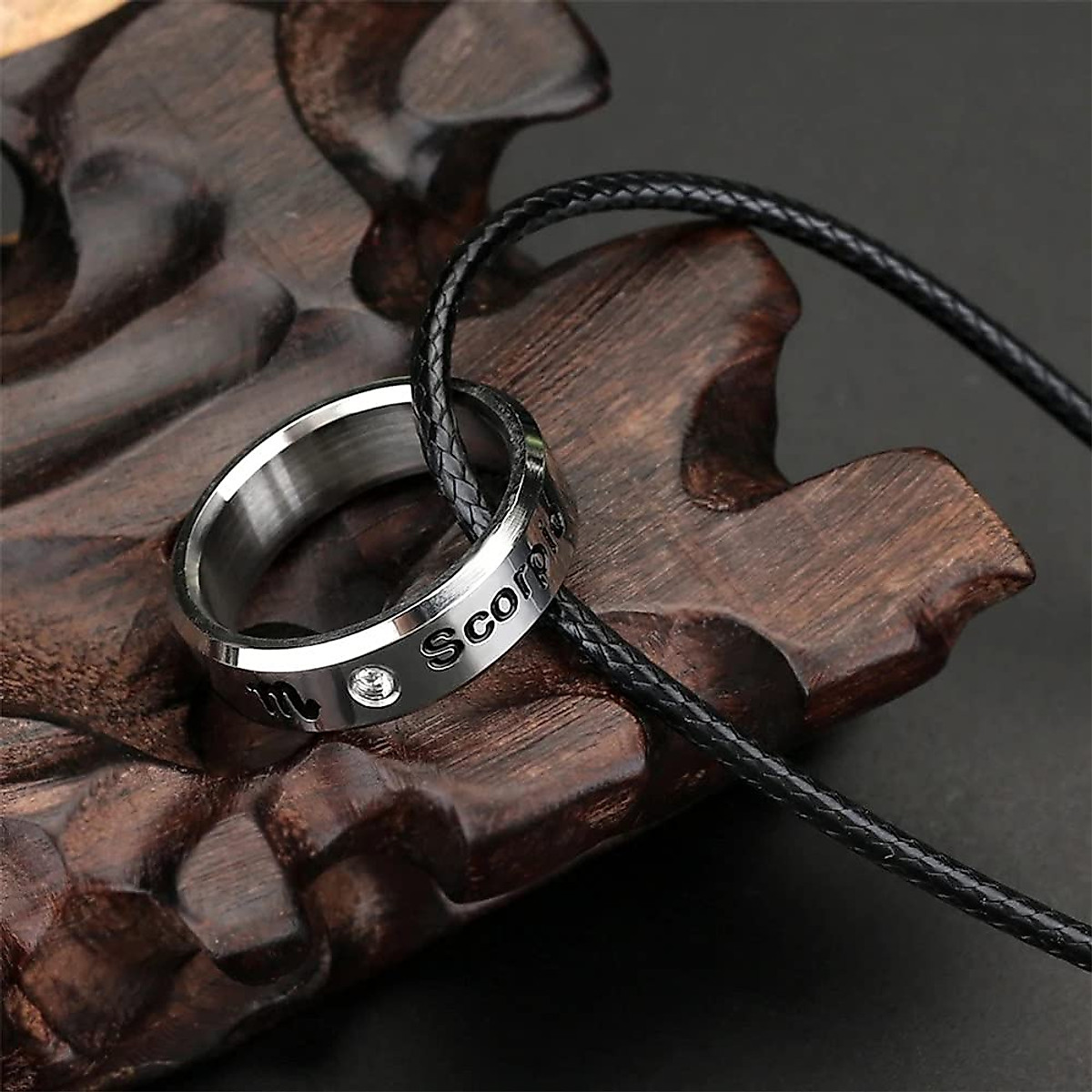 Taurus Zodiac Rings Necklace 12 Constellation Horoscope Distance Beaded Bracelet Necklace for Women Men Christmas Jewelry