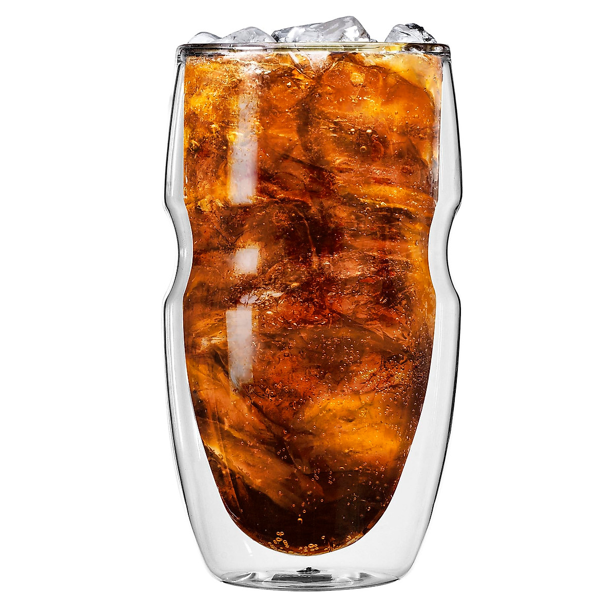 Ozeri Serafino Double Wall Insulated Iced Tea and Coffee Glasses, 16-Ounce, Set of 6