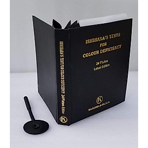 Ishihara Colour Vision Test Book for Color Deficiency 24 Plates with User Manual and OCCLUDER