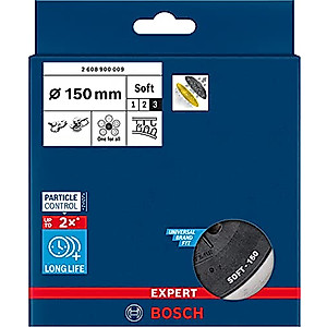 Bosch Professional 1x Expert Multihole Backing Pad for Bosch (Version soft, Ø 150 mm, Accessories Random Orbital Sander)