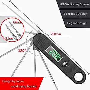 Outdoor Cooking Grill Thermometer,Instant Read Digital Meat Thermometer with Back Light Screen,Suitable for Barbecue,Hot Food.