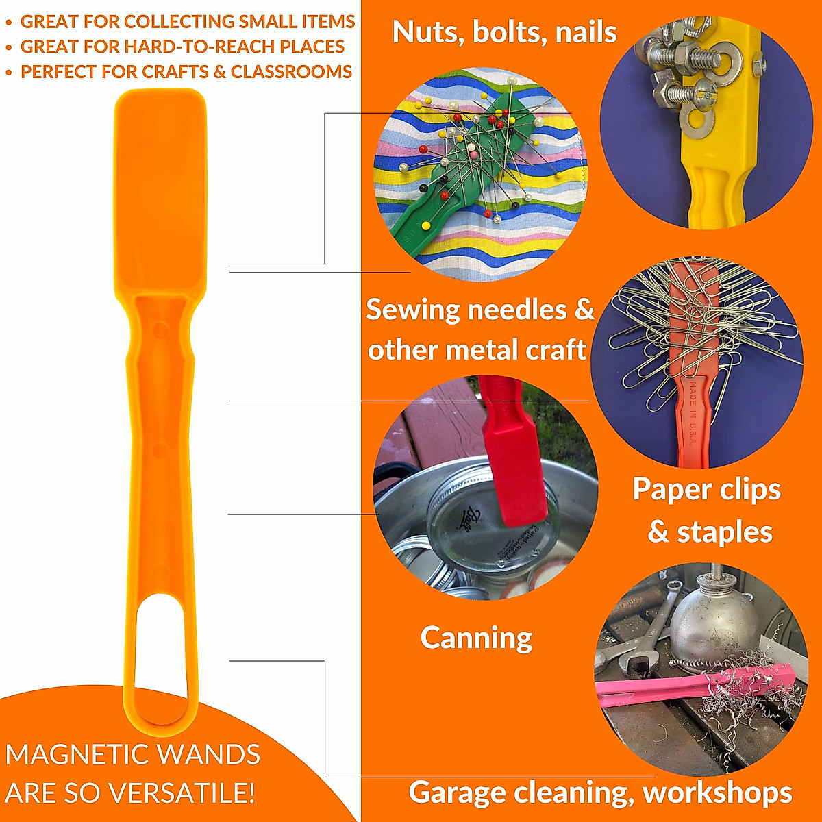 MR CHIPS Made in USA Magnetic Wand Plus 100 Bingo Orange