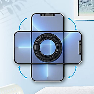 Nillkin 2 Pack Magnetic Phone Holder for Wall Bedroom Phone Stand Mount for car Mobile Phone Cradle Magnet for iPhone 13 Pro 13 Pro Max 12,SnapHold Magnetic Sticker for Kitchen (Black) (Black)