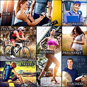 CHARMKING Graduated Compression Socks for Women & Men Circulation 15-20 mmHg is Best for Athletic, Running, Flight Travel, Pregnant, Cycling (Multi 08,L/XL)