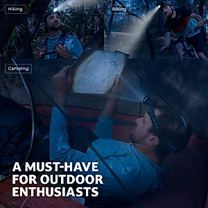 Headlamp Flashlight - Battery Powered LED Headlight for Adults - Zoomable, Super Bright & Comfortable - Outdoor Head Lamp for Hiking, Fishing, Hunting, Camping [3-AA Batteries Included]