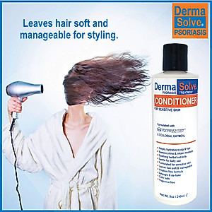 Dermasolve Psoriasis Conditioner - Soothing Anti Dandruff, Seborrheic Dermatitis, Sensitive Skin, Flaky, Itchy, Dry Scalp & Damaged Hair Repair