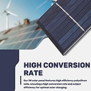 1W Solar Panel 4V High Conversion Rate Energy Saving High Stability Solar Charging Panel DIY Solar Power Charger Kit for Reliable, Affordable, and Eco Friendly Energy
