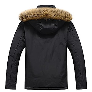 MOERDENG Men's Winter Snow Coat Warm Ski Jacket Waterproof Hooded Work Outerwear