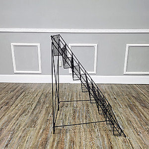 FixtureDisplays® 8-Tier Literature Holder Greeting Card Floor Stand Displays Book DVD Brochure Travel Collapsable Wire Metal Rack 1483new