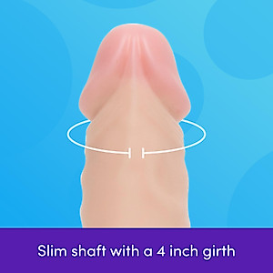 Lovehoney Lifelike Lover Anal Dildo - 6 Inch Realistic Dildo for Men, Women and Couples - Firm Slimline with Suction Cup - Beginner Adult Sex Toy - Waterproof - Flesh Pink