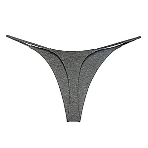 BY.ECG Women's Cotton Thong Double-Layer Sexy G-String Nude 3 Pack (S)