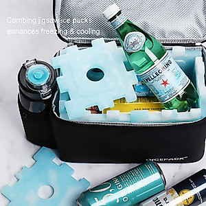 10 x Ice Packs for Lunch Box, Freezer Packs, Reusable Slim Cool Pack for Lunch Bags/Lunch Boxes/Office/Jobsite/Picnics/Camping/Beach, for All Ages Use, Set of 10, Blue