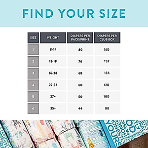 The Honest Company Clean Conscious Diapers | Plant-Based, Sustainable | Rainbow Stripes + Flower Power | Super Club Box, Size 3 (16-28 lbs), 136 Count
