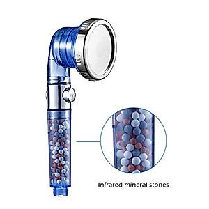 Filtration Stone Bead Balls for Filter Shower Head - Mineral Stone Beads for Purifying Water (Red Gray White)
