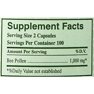 YS Organics Bee Pollen - 200 Capsules - Pack of 2