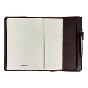 Hide & Drink, Notebook Cover for Softcover Leuchtturm B5 (7 x 10 in. Notebook Not Included) Full Grain Leather, Handmade, Bourbon Brown