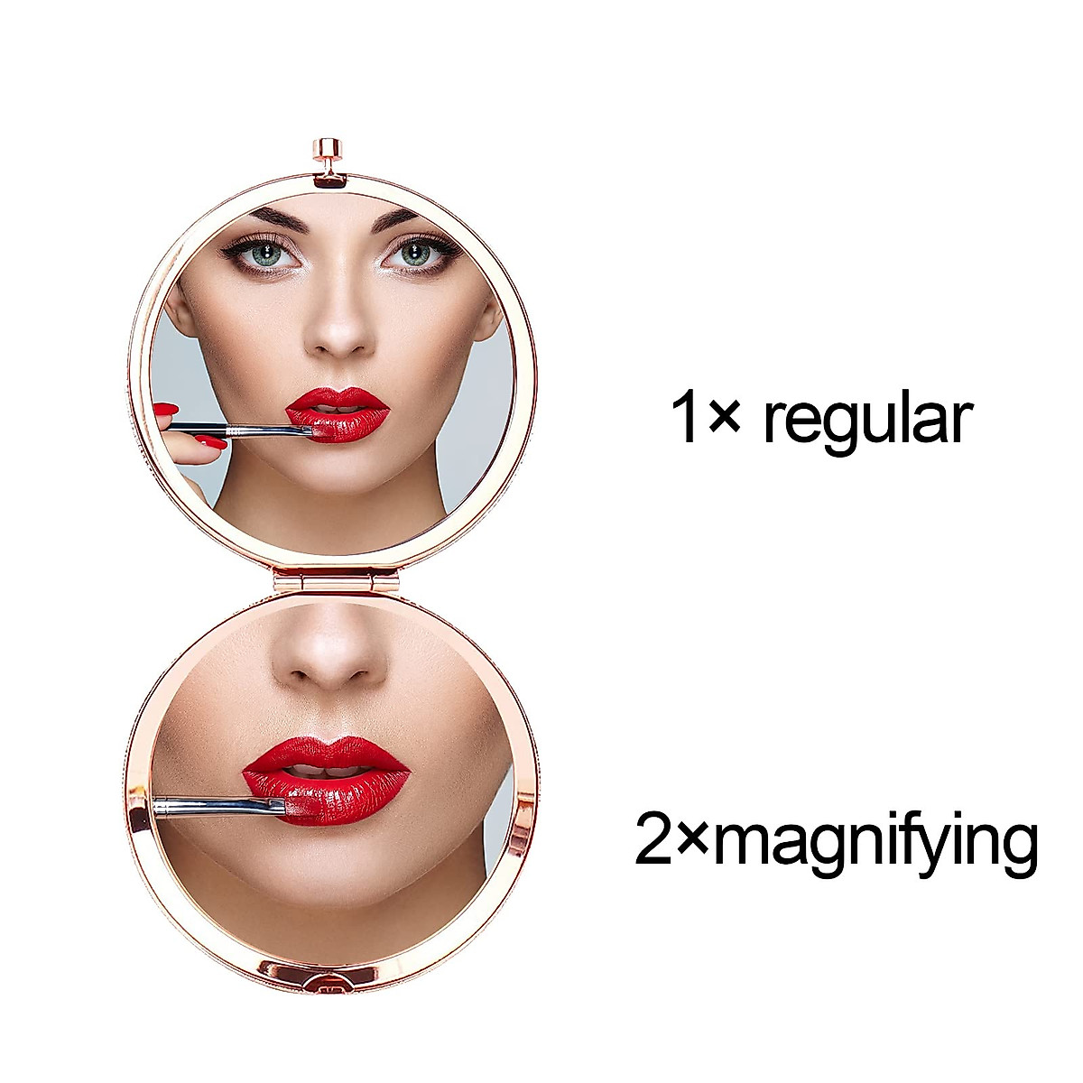 REHALY Daughter Wedding Gift from Mom Dad, Bride Gifts for Wedding Day, Unique Wedding Keepsake Gifts for Daughter from Mom on Wedding Day, Rose Gold Compact Mirror for Her