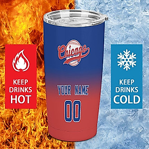 Custom Car Tumbler,Tumblers Stainless Steel 20.8oz,Personalized Baseball Cup,Sports Travel Coffee Mug,Customized Presents Gifts for Mother's Day Friends Fan Players Coach Lovers,Custom Number and Name