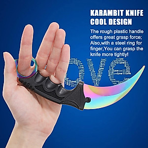 TOPOINT Karambit Knife, Stainless Steel Fixed Blade with Sheath and Cord Knife CS-GO for Hunting Camping and Field Survival