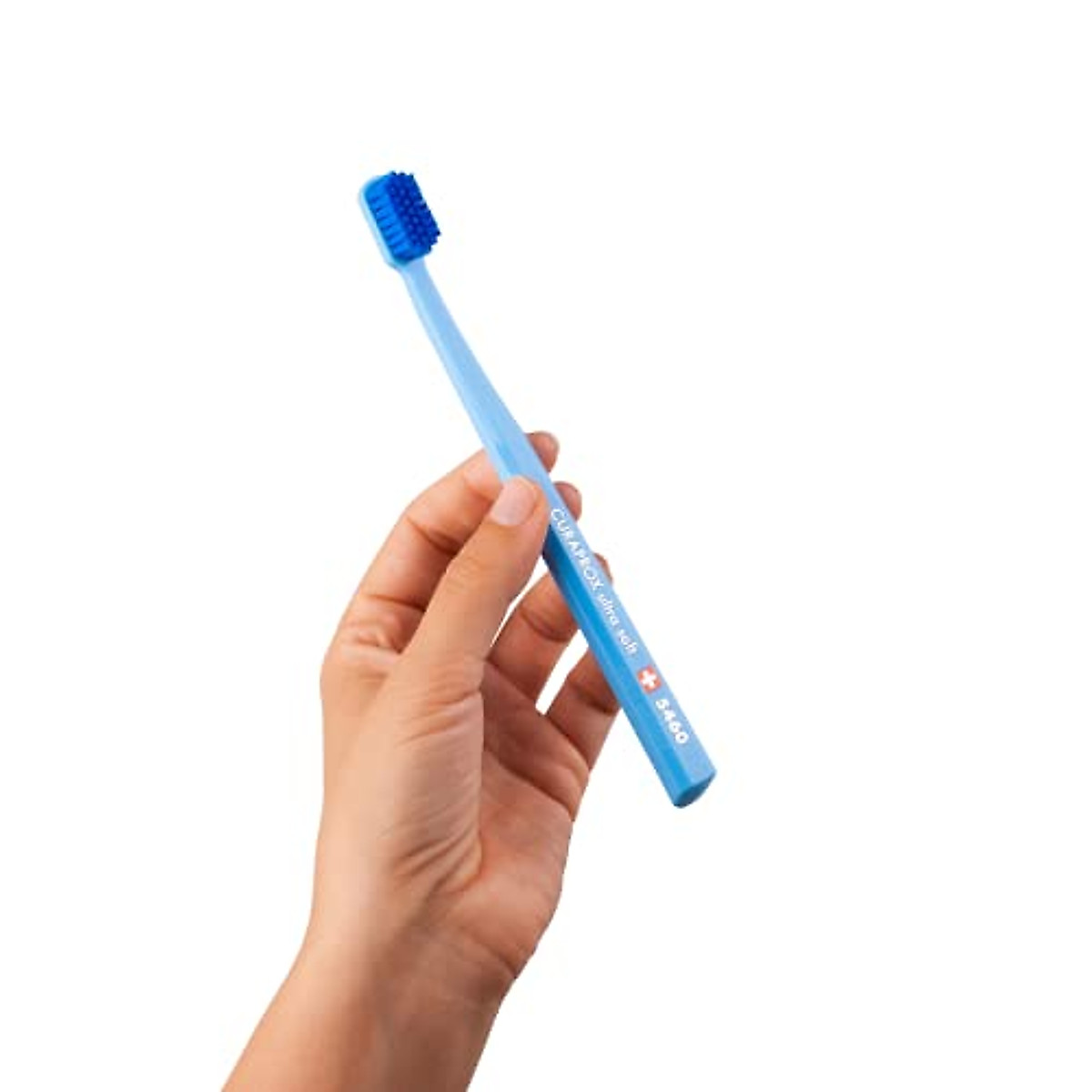 Curaprox CS 5460 Super-Soft Toothbrush for Adults with Ultra-Fine Filaments and Compact, Slightly Angled Toothbrush Head for Improved Tooth and Gum Health