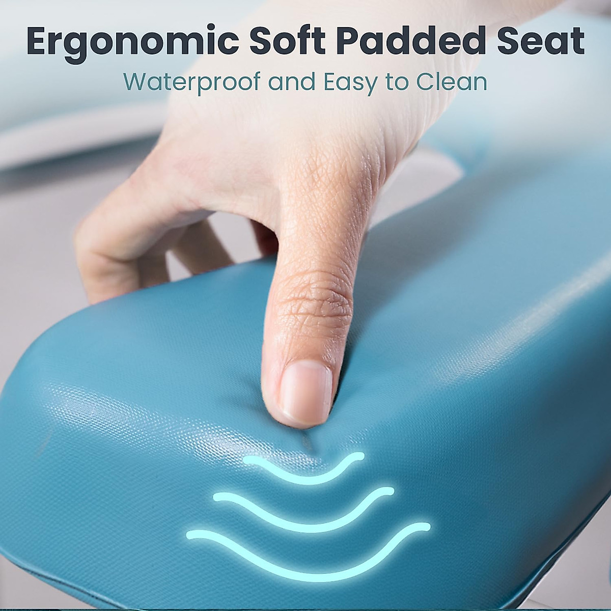 PELEGON Raised Toilet Seat with Handles (400lb) - Adjustable 3 in 1 Commode Chair for Toilet with Arms, Toilet Riser with Handles, Bedside Commode Chair, Handicap Toilet Seat for Elderly (Grey)