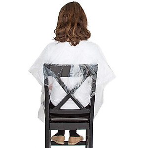 Disposable Capes Hair Salon - 100 Plastic Capes - Disposable Salon Capes - Plastic Salon Cape - Color Capes for Salon Hair Coloring - Disposable Shampoo Capes