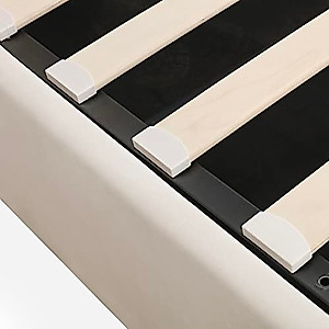 Merax Full Upholstered Platform Bed with a Hydraulic Storage System, Beige