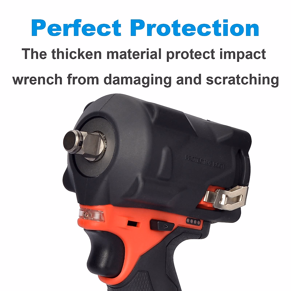 49-16-2554 M12 Fuel Impact Driver Protective Boot Cover, Fit for Milwaukee M12 Fuel 1/2 (2555-20, 2555P-20) & 3/8 Stubby Impact Wrenches (2554-20)
