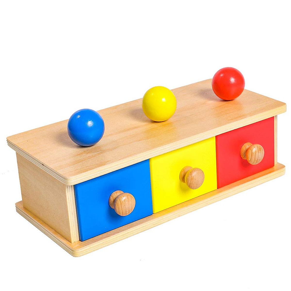 Kghios Montessori Box Bins Infant Toys Materials for Toddlers Babies 6-12 Months - 1-2 Year Old Babies 18 Months Materials Educational Tools Preschool Early Learning Wooden Toys