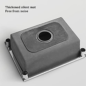 Commercial Sink Free Standing Stainless-Steel Single Bowl with Drain Kit Commercial Restaurant Kitchen Sink Set Stainless Steel Utility Sinks with Faucet (60cm/23.6in,Package A)