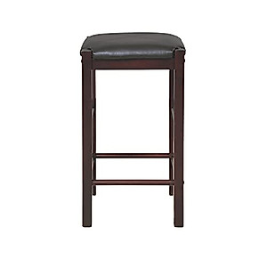 Linon Betsy Espresso Backless 25" Counter Stools Set of Two, Espresso Stools