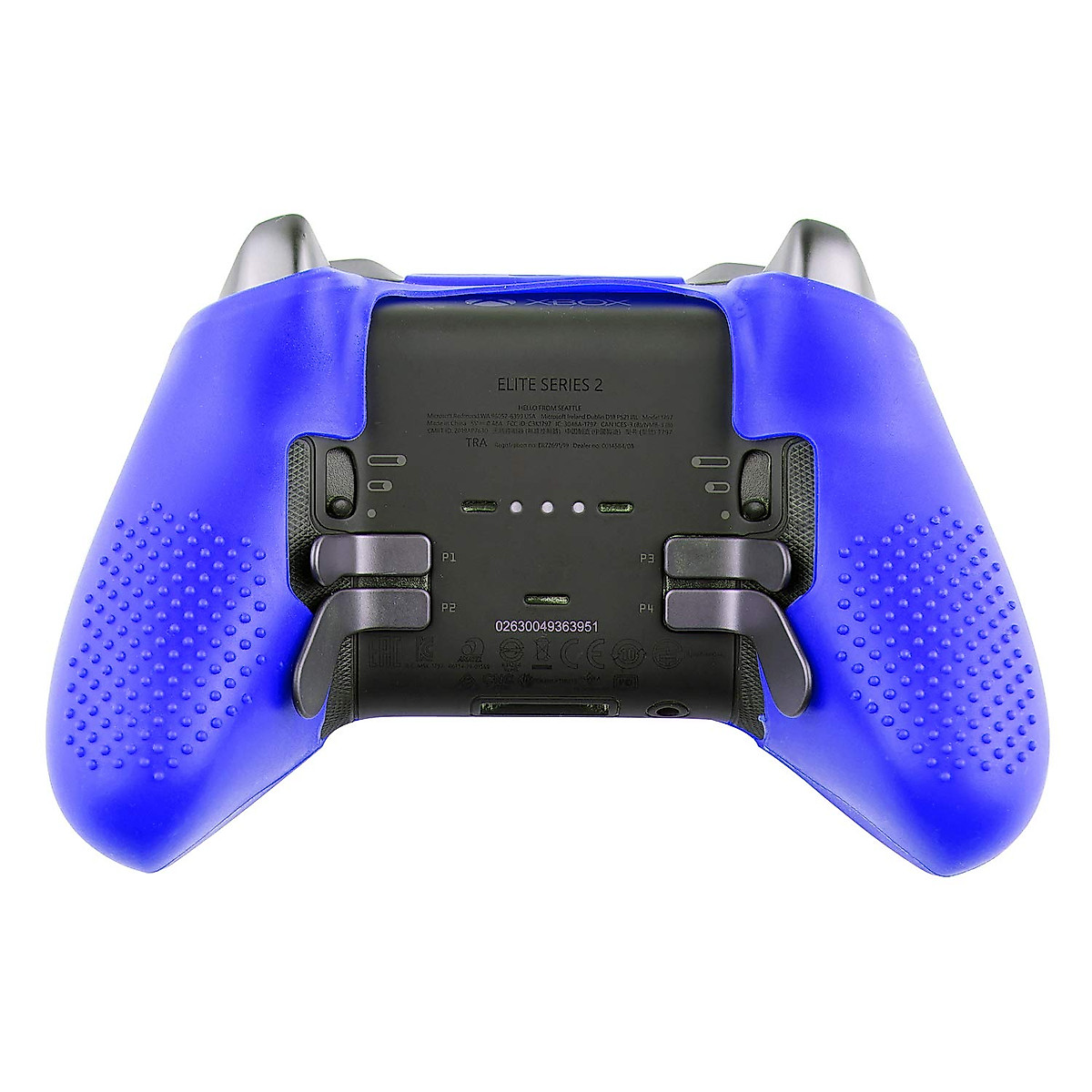 AreMe Soft Anti-Slip Silicone Protective Cover Skins Case with Rubber Thumb Grips Analog Caps for New Xbox One Elite Series 2 Controller (Blue)
