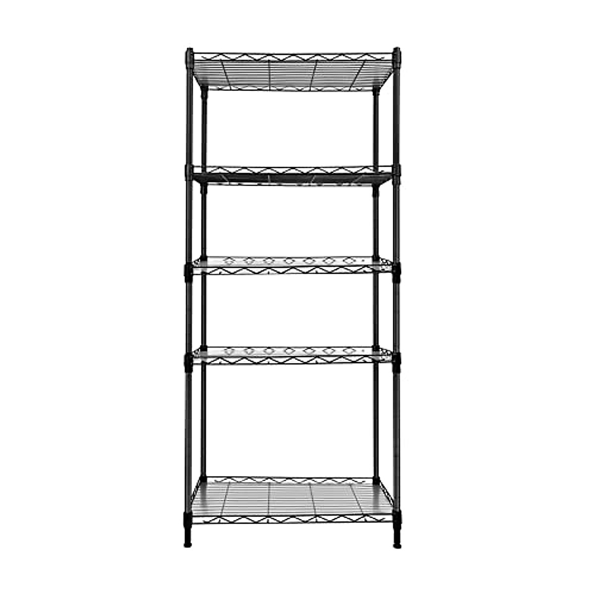 5-Tier Wire Shelving Unit and Storage, Shelves for Storage Height Adjustable Metal Wire Rack Shelving for Garage Kitchen Pantry Closet Laundry Bathroom Load 440LBS (21.5W x 11.5D x 59.5H inch)
