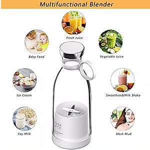 Blendnow Personal Size Blender, Portable Blender for Shakes and Smoothies, USB Rechargeable Blender, Travel Blender, Gift, Fresh Juice Blender with Stainless Steel 4 Blades, 350 ML (Pink)