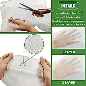 Garden expert Plant Covers Freeze Protection Floating Row Cover Thickened 1.2oz Fabric Frost Cloth Plant Blanket for Plants & Vegetables in Winter(8FTx15FT)