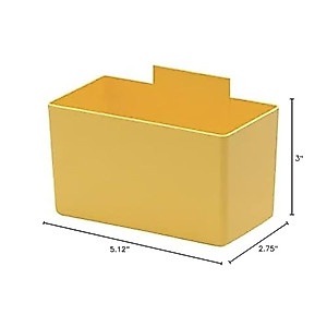 Quantum Storage Bin Cup - 5 1/8in. x 2 3/4in. x 3in. Size, Yellow, Carton of 48