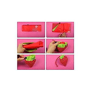 EH 5 Pack of "dot" Shopping Bags, Ripstop Nylon Reusable Shopping Tote Bag, Expandable ECO Bags (Color A)